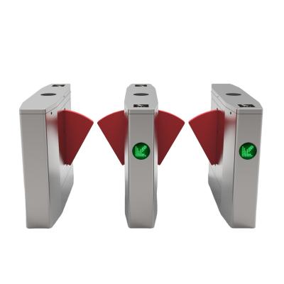 China RFID 304 Stainless Steel Flap Barrier Turnstile 1380x320x980mm 220V Access Control Gate for sale