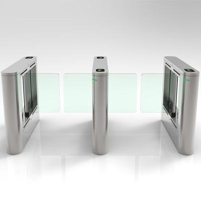 China Face Recognition Swing Barrier Turnstile Ticket System QR Code Entrance Barrier Gate for sale