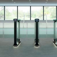 China Fitness Center Swing Barrier Turnstile Anti-Shock Access Control Gate 1200x150x1000mm AC100-240V for sale