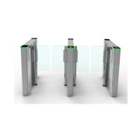 China Brushless Motor Waist High Turnstile 1400x150x1000mm SUS304 Sliding Entrance Gate for sale