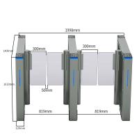China AC110V 600mm Pass Width Automated Turnstile Gate with Card Reader 304 Stainless Steel for sale