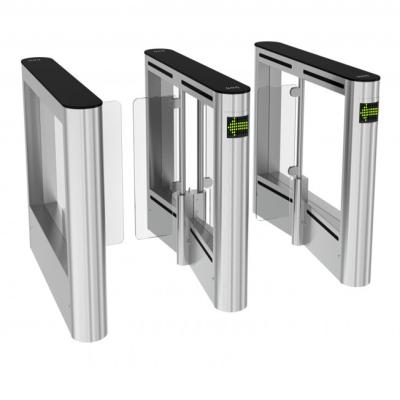 China 304 Stainless Steel Swing Barrier Turnstile Gate 1400mm x 200mm x 1000mm QR Code Entrance for sale