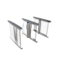 China Barcode Scanner Swing Barrier Turnstile QR Code Reader Servo Motor Airport Swing Gates for sale