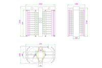 China Hotel Fingerprint High Security Turnstile , Access Control IC Safety Swing Gates for sale