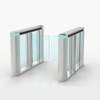 China Stainless Steel Swing Barrier Gate 600mm DC24V Motor Supermarket Entrance Turnstile ISO9001 for sale