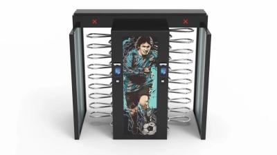 China Security Flexible Electronic Turnstile Gates , Acrylic Arm Rotating Security Gates for sale