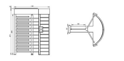 China SUS304 full height turnstile gate Access Control System waterproof IP65 for sale