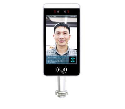 China Android Face Recognition Temperature Scanner 8 Inch IPS LCD Wall Mount Access Control for sale