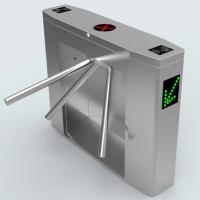 China 550mm Width Tripod Barrier Gate 1mm Thick Pedestrian Turnstile Gate With Card Reader 240V for sale