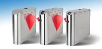 China Factory 3 Pairs Flap Barrier Turnstile , Retractable Automatic Office Security Gates for sale