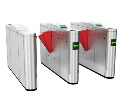 China SUS304 Retractable Flap Barrier Turnstile RFID Waist Height Turnstile Gate System for sale