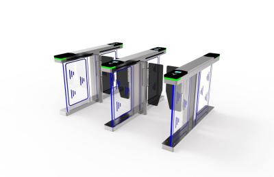China Intelligent Optical Metal Swing Barrier Gate Aluminum Alloy 900mm Passage Width for sale