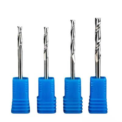 China HRC60 Spiral Milling Cutter 316 Stainless Steel Extra Long 2 Flute Carbide End Mill 12mm for sale