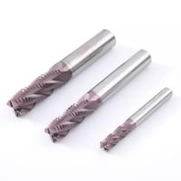 China D5 D6 Carbide End Mill 4 Flute Solid Carbide Chamfer Mill AlTiN Coating for sale