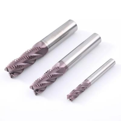 China D5 D6 Carbide End Mill 4 Flute Solid Carbide Chamfer Mill AlTiN Coating for sale