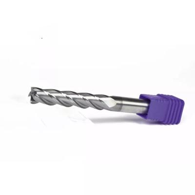 China SUNPU Heat Resistant Alloy Milling Cutter Hrc45 Coated Carbide End Mill 4 Flute for sale