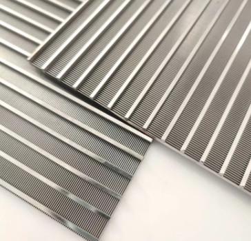 China 304 Stainless Steel Wedge Screen Filter Slot Size 150 300 750 Microns Panels for sale