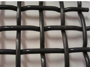 China Black Woven Vibrating Screen Stainless Crimped Wire Mesh High Temperature Resistance for sale