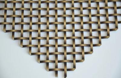 China Crimped 2 Inch Woven Wire Mesh Panel For Cabinet Insert for sale