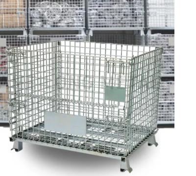 China Silver Heavy Duty 800kg Mesh Storage Baskets Stackable Wire for sale