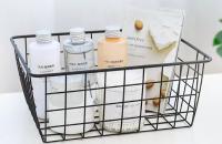 China Customized 304 Stainless Steel Wire Mesh Storage Baskets For Kitchen And Bathroom for sale