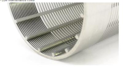 China 304 316 Stainless Steel Easy Installation Wedge Vibrating  Mesh Filter Element for sale