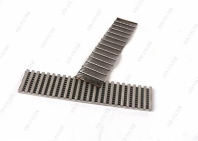 China High Precision SUS316L 0.3mm Slot Wedge Wire Mesh Filter Element Flat for sale