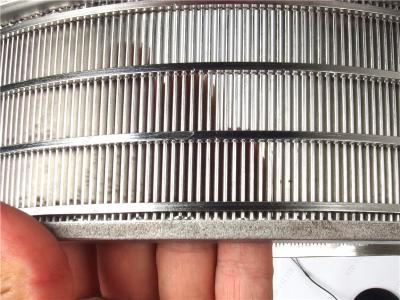 China High Rigidity V Shape SUS316 0.2mm Slot Wedge Wire Screen For Gold Ore And Mining for sale