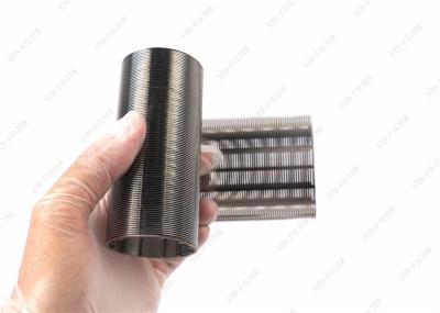 China High Precision Cylinder SS316L 0.4mm Slot Wedge Wire Filter Basket for sale