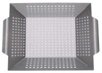 China Perforated 13.8 Inch Stainless Steel 304 Grill Basket For Vegetables for sale