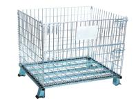 China Collapsible Welded Warehouse 2.5mm Wire Mesh Storage Cage Durable Bold Metal Bar for sale