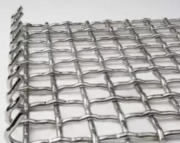 China BBQ Grill Stainless Steel Crimped Woven Wire Mesh Tray 8 10 12 14 20 Mesh for sale