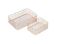 China Golden Grid Electroplate Wire Mesh Storage Baskets For Makeup Chicken Food for sale