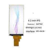China 6.2  inch  Bar Type TFT LCD display  , 360X960 Resolution, 40PINS RGB+SPI, 300cd/m2, for sale