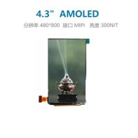 China 4.3 Inch MIPI AMOLED Display Module 300 Cd/M2  480*800 Resolution MIPI Interface for sale