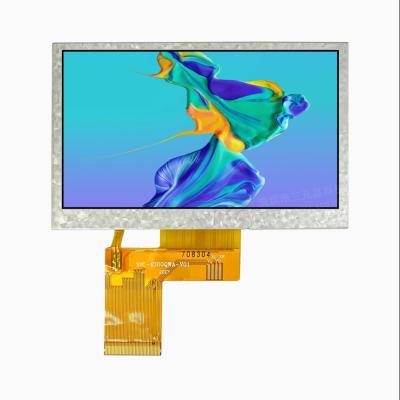 China 40 Pin 480*RGB*272 TFT Transmissive RGB 24-Bit Interface 500 Bright 4.3 Inch LCD Display for sale