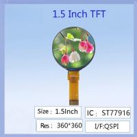 China 1.5 Inch Round Color TFT LCD Display 360x360 Resolution ST77916 Driver IC High Definition Wide Viewing Angle For Smart Wearables/DIY Electronic Projects/Industrial Instrument Panels for sale