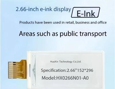 China 2.66 inch E-paper Display with 152x296 Resolution and 180° View Angle for sale