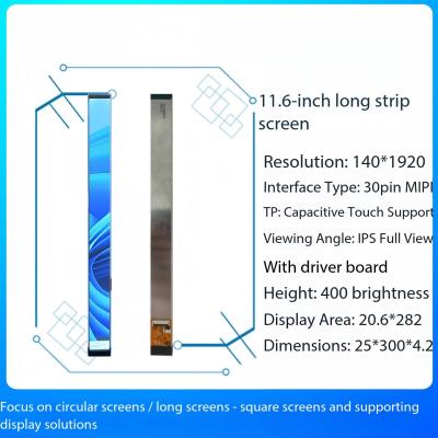 China 11.6 Inch IPS TFT Display Module with 140x1920 Resolution and MIPI Interface for sale