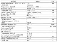 China 3.23 Inch AMOLED Display Module with 700 cd/m² Brightness and 262RGBx928 Resolution for sale