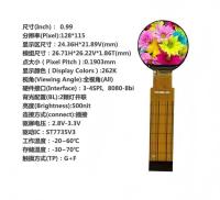 China 0.99 Inch Round IPS TFT Color Display with 128*115 Resolution and 500nit Brightness for Smart Home Appliances for sale