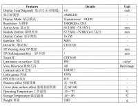 China 4.0 Inch AMOLED Display Module with 800nit Brightness and 1080RGBx1240 Resolution MIPI Interface for sale