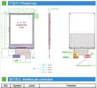China 2.4 Inch Transflective  TFT Color Display with 240x240 Resolution,ST7789V2 IC MCU 16BIT Interface, 160nits Brightness and 2 LEDS TFT LCD Screen for sale