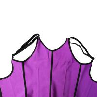 China Purple Vest Corset Latex Waist Trainer 4 Steel Boned Adjustable Shoulder Strap Waist Trainer MH1052 for sale