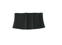 China Black 7 Inches 25 Boned Latex Short Torso Waist Trainer With Hooks for sale