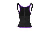China Purple 6xl Sauna Vest Workout Waist Trainer Vest Zipper Closure for sale