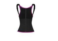 China Pink 5xl Sauna Vest Workout Waist Trainer Vest With Double Belt for sale
