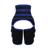 China Blue Velcro Three Belt Neoprene Waist And Thigh Trimmer Customized for sale