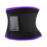 China Leather Label Waist Trimmer Belt 43.3 Inch Stomach Sweat Wrap for sale