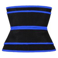 China Blue Neoprene 2 Band Waist Trimmer Belt Workout Waist Sweat Band for sale